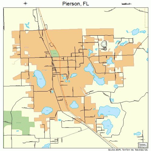 Amazon.com: Large Street & Road Map of Pierson, Florida FL - Printed ...
