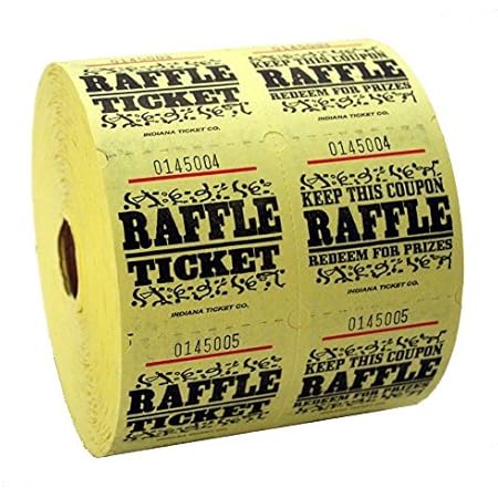 Amazon.com : Yellow Raffle Tickets : roll of 1000 : Office Products