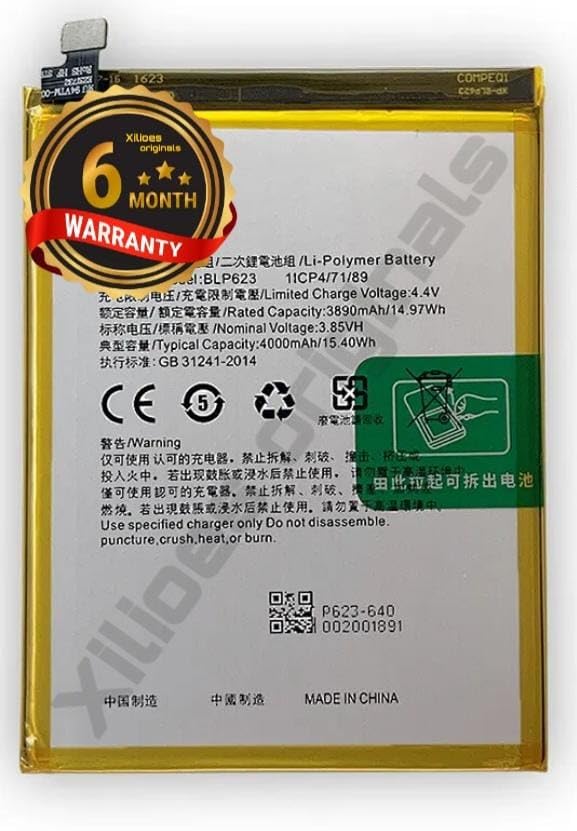 XILIOES ORIGINALS® BLP623 Battery for Oppo R9s Plus F3 Battery with 6 ...