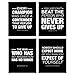 Amazon.com: MSOTFUN(4 Pack) Motivational Quote Workout Gym Posters 8 x ...