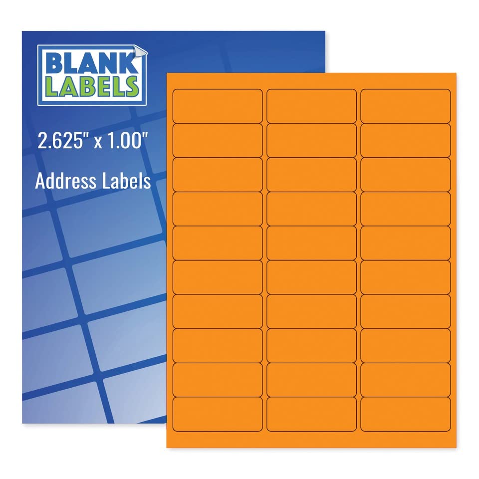 Amazon.com : Blanks Labels Fluorescent Orange FBA & Mailing Labels from ...