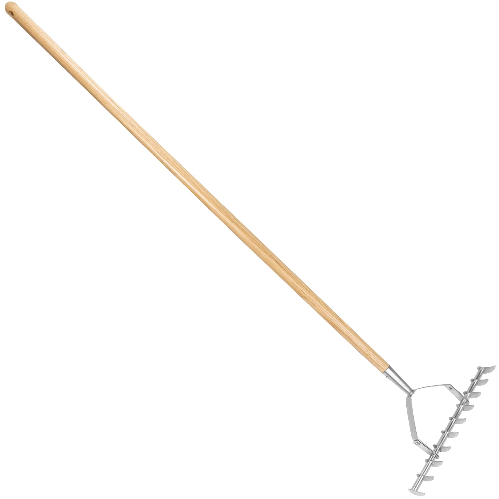 Amazon.com : Berry&Bird 58.3" Long Handle Thatch Rake, 10 Tines Garden ...
