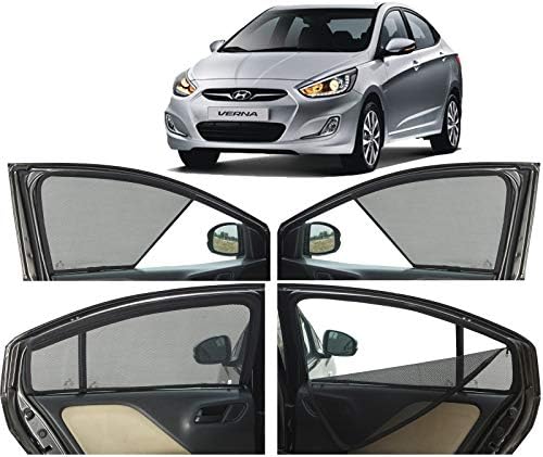 Autofact Magnetic Car Sunshades Compatible with Hyundai Verna Fludic ...