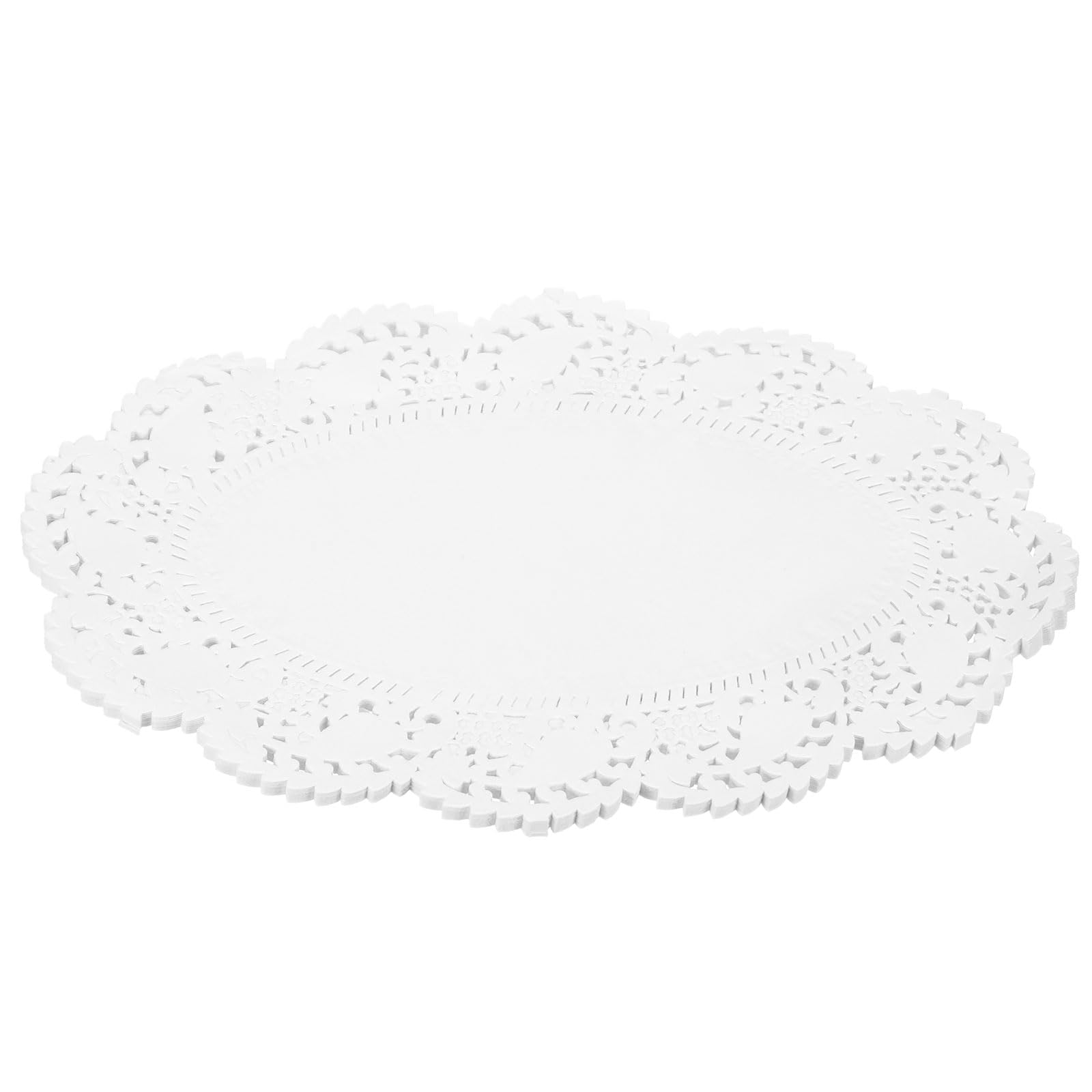 Amazon.com: uxcell 100 Pcs White Lace Paper Doilies 7.5 x 10 Inch Oval ...