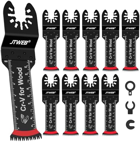 JTWEB Japanese Tooth Oscillating Tool Blade Wood, 10PCS Arc-Shaped Edge ...