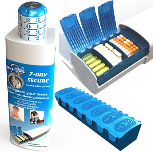 Amazon.com: Pill Pod 7 Day Secure, Locking Pill Organizer, Child ...