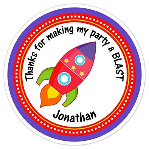 Amazon.com: 40 Birthday Stickers, Rocket Birthday stickers, Rocket ...