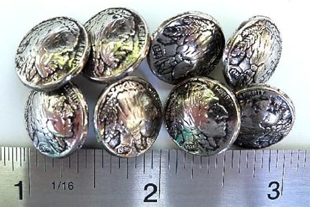 Amazon.com: Indian Head Buttons Concho Ornament 15MM Metal 8 Piece Set