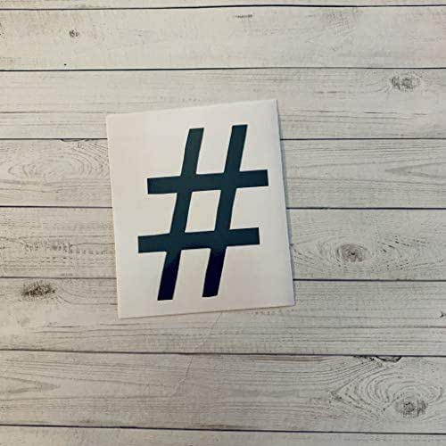 Amazon.com: Hash Tag Decal | Hash Tag Sticker | Hash Tag Vinyl Decal ...
