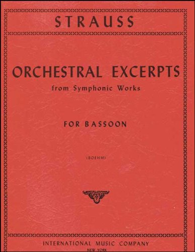 Orchestral Excerpts for bassoon (IMC962): International Music Co ...