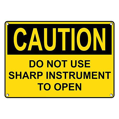 Amazon.com: Weatherproof Plastic OSHA Caution Do Not Use Sharp ...