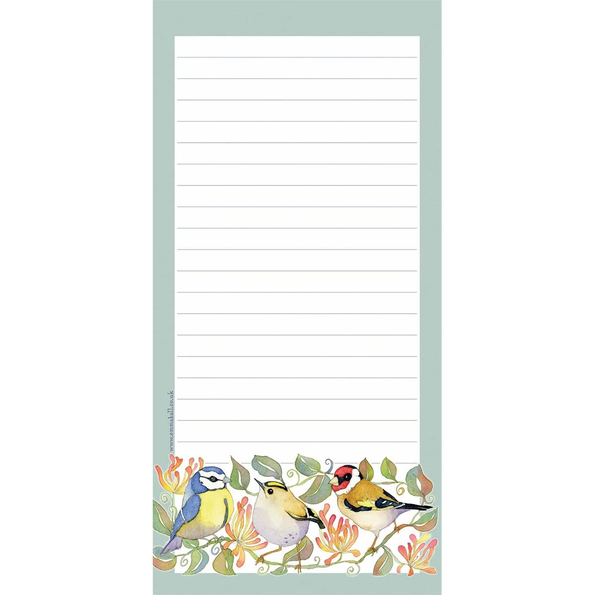 Garden Birds Memo Pad Lined Magnetic Notepad by Emma Ball : Amazon.co ...