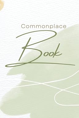 Commonplace Book with Index Green and Orange: A unique custom made ...