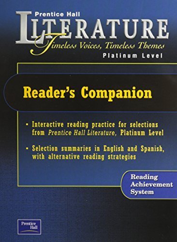 PRENTICE HALL LITERATURE TIMELESS VOICES TIMELESS THEMES 7TH EDITION ...