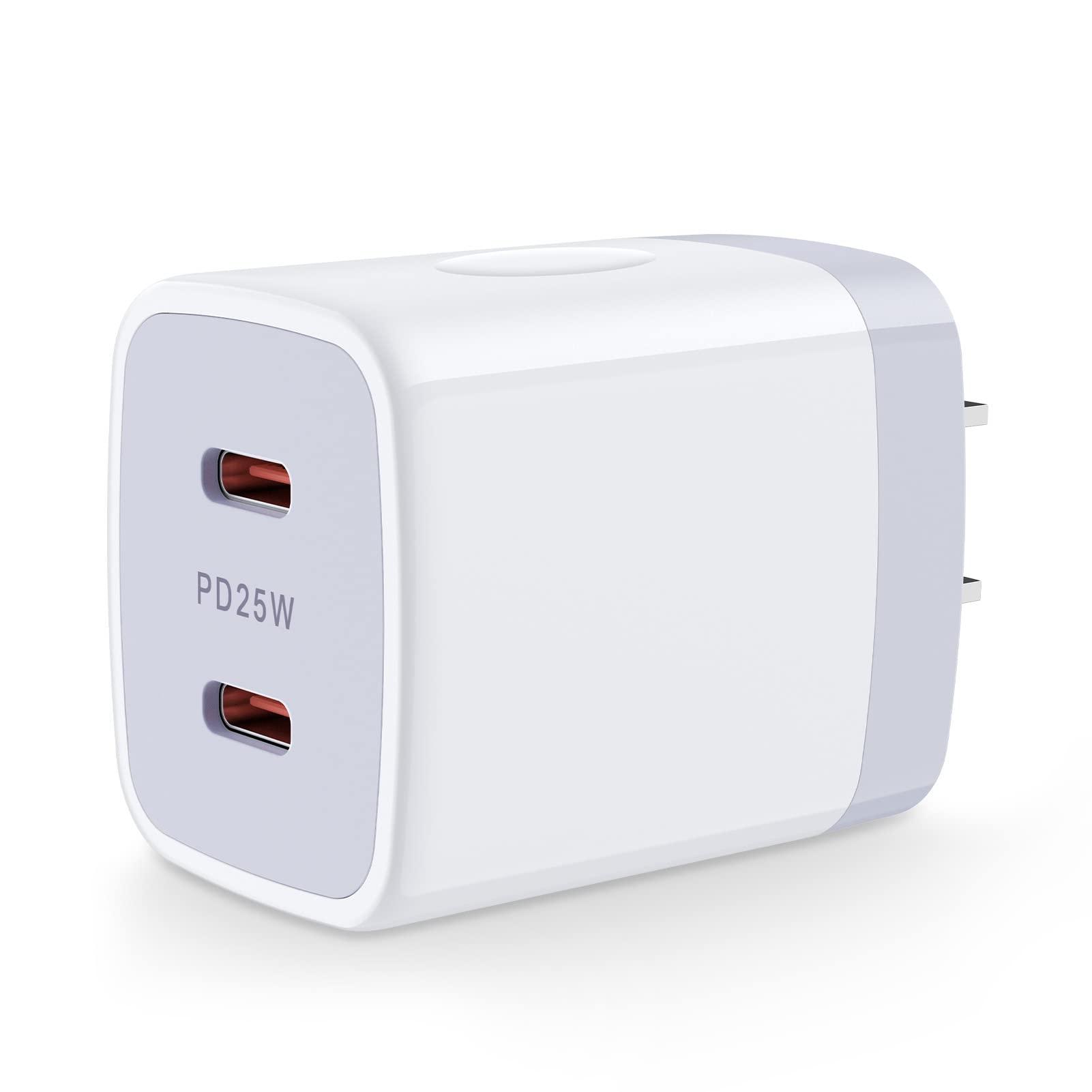 Amazon.com: 25W Type C Charger Block, USB C Cube Dual Port USB C Wall ...