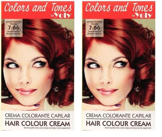 Amazon.com : Yoly Color and Tones Permanent Hair Color Cream - 7.66 ...