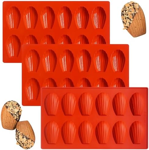 Amazon.com: JJYHEHOT 2 PCS Silicone Madeleine Pan, 9 Cavity Madeline ...