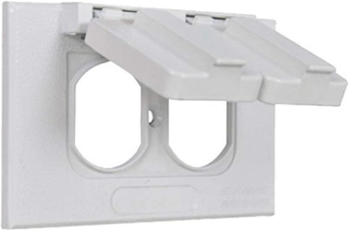 Master Electrician 1C-DH-AL-W Weatherproof Horizontal Single Gang Flip ...
