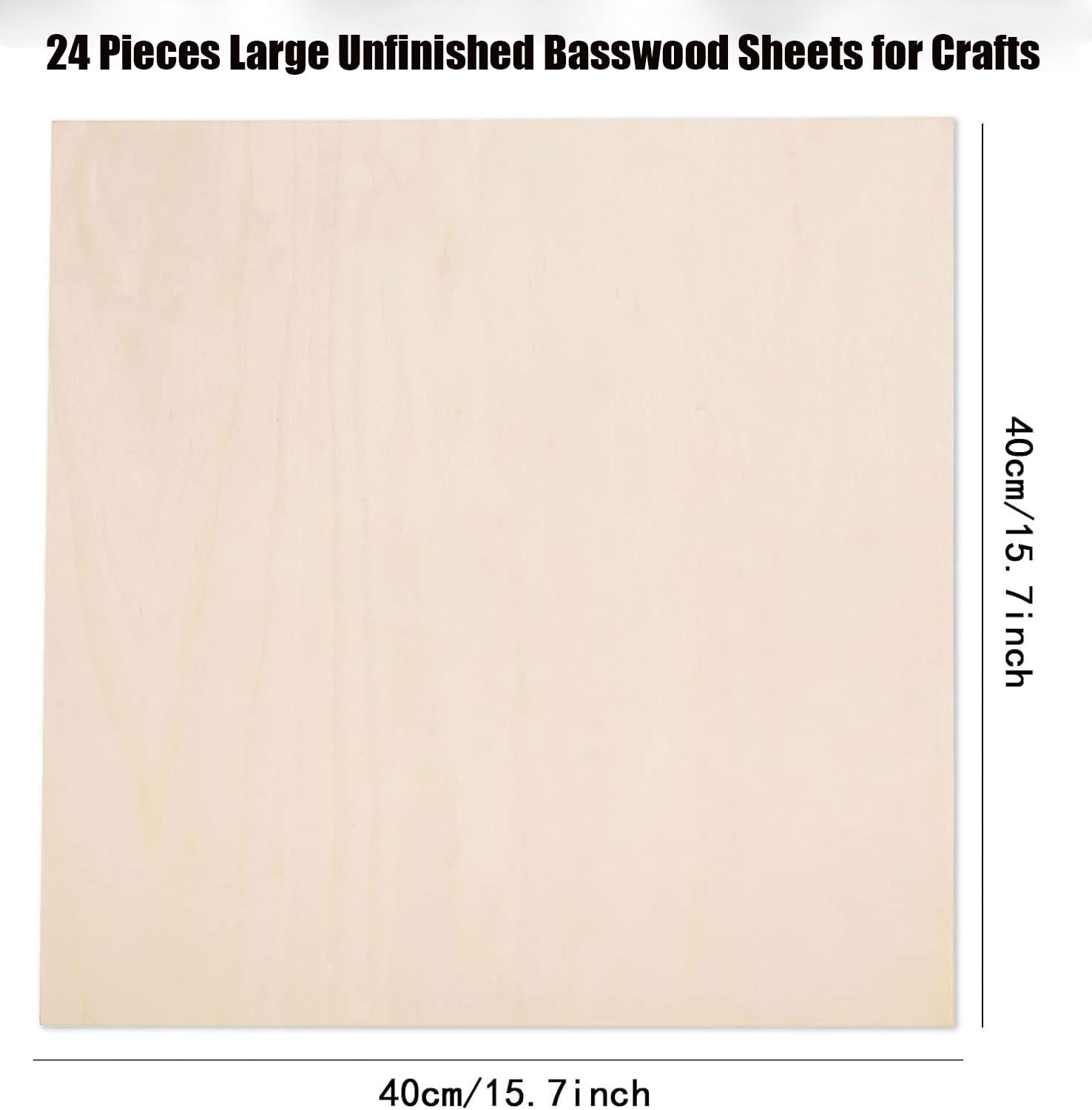 Snapklik.com : 24 Pack Basswood Sheets For Crafts 16 X 16 X 1/8 Inch- 3mm Thick Plywood Sheet ...