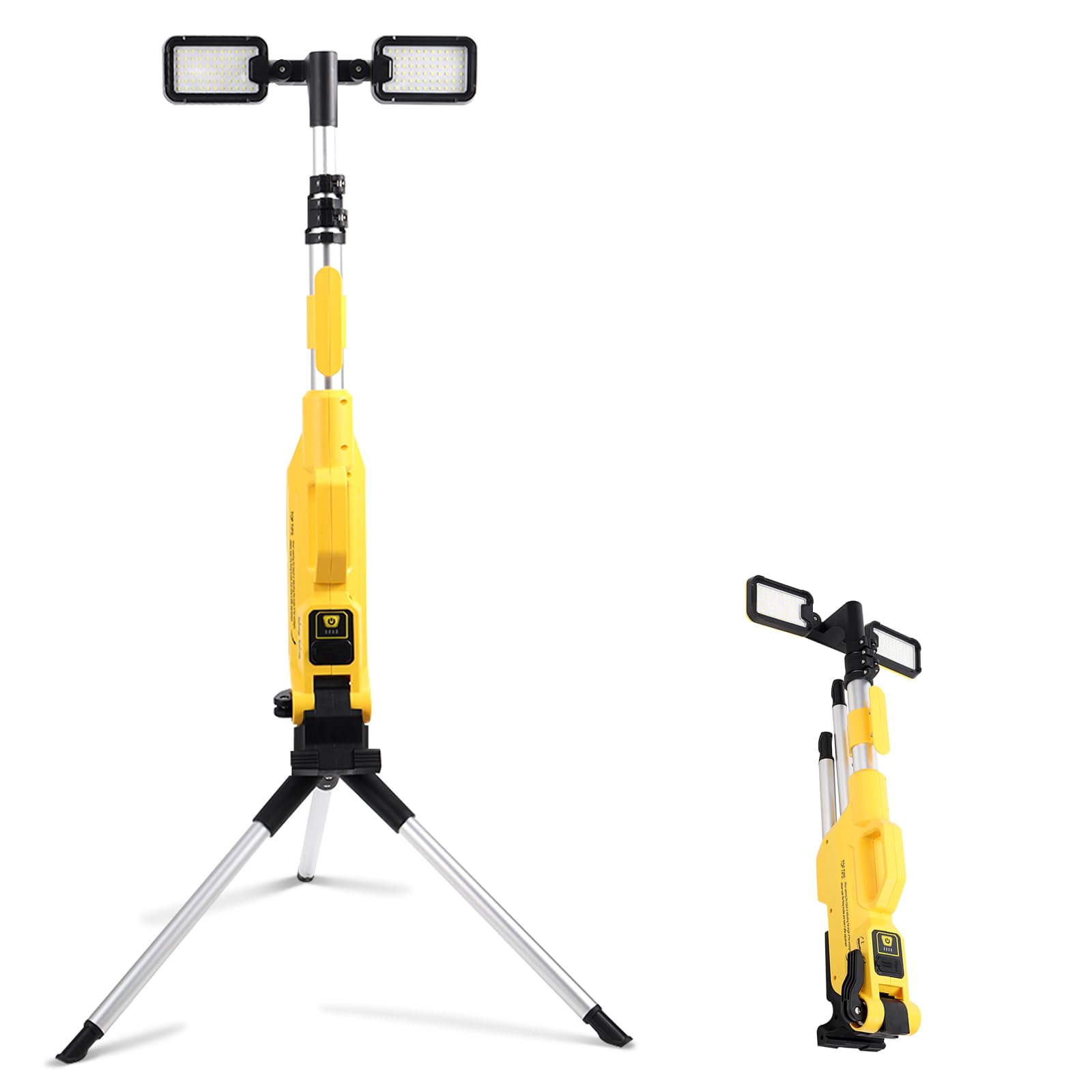 8000 Lumen Rechargeable LED Work Light with Stand, Portable Cordless ...