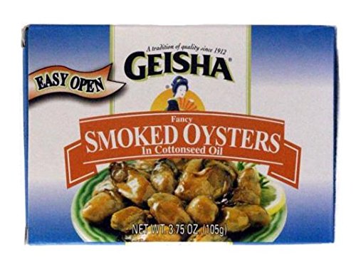 Amazon.com: Geisha Fancy Smoked Oysters In Cottonseed Oil 3.75 Oz Cans ...