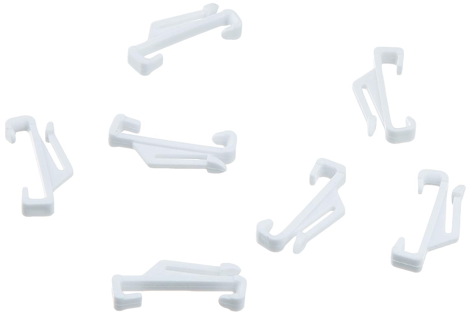 Merriway BH03705 (16 Pcs) Curtain Track Rail Gliders Hooks To Fit White ...