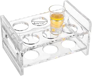 Amazon.com: NBEADS 6 Shot Shot Glass Tray Holder, 1.5inch Hole Clear ...