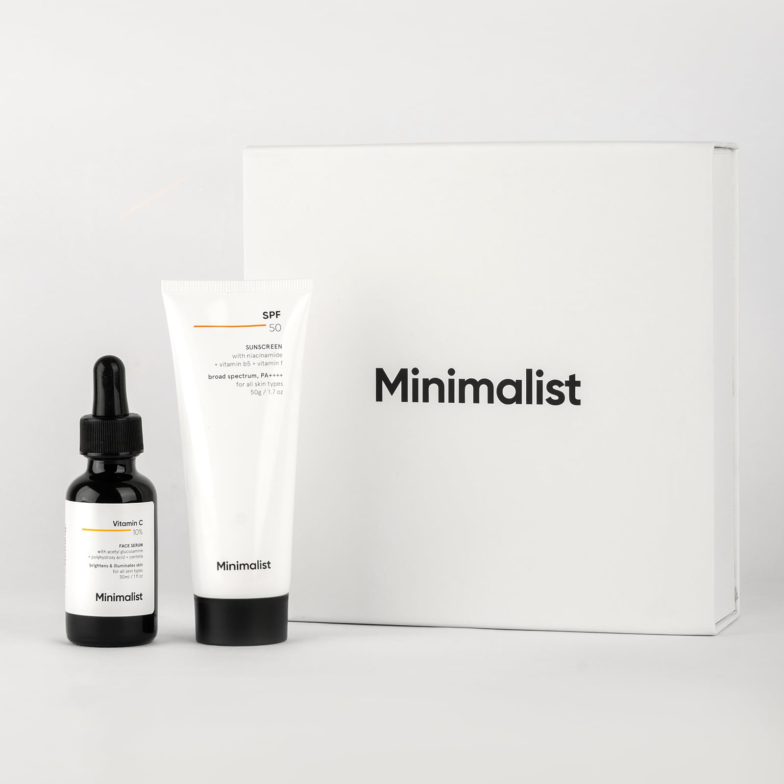Minimalist Brightening & SPF Skincare Gift Set | Premium Gift Kit for ...