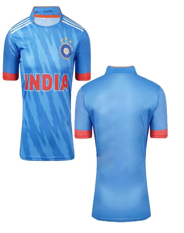 Buy IND Cricket Team Jersey Tshirt 2023-24 -Virat 18-Dhoni7,Rohit 45 ...
