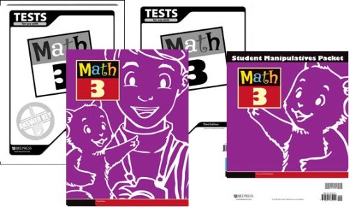 BJU Math 3 SET-Student Worktext, Test Packet, Test Keys and ...
