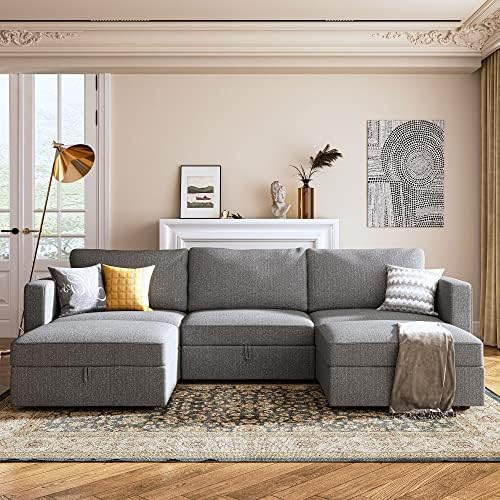 Amazon.com: HONBAY Oversized Modular Sofa U Shaped Modular Sectional ...
