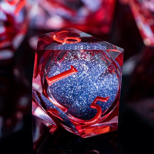ARUOHHA Liquid Core DND Dice Set, Vampire Sharp Edged Dragons Dice ...