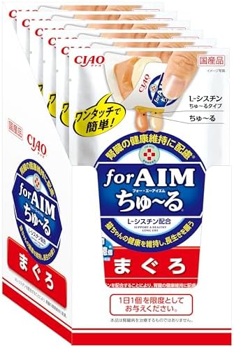 Amazon | CIAO (チャオ) for AIM ちゅ~るワンタッチタイプ まぐろ 12g×4個 (6袋セット) | CIAO | スナック 通販