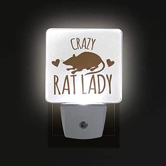 Rodents Rats LED Night Lights with Auto Dusk to Dawn Sensor, Plug-in ...