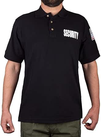 Amazon.com: First Class Tactical Security Polo Shirt with US Flage ...