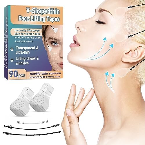 Face Lift Tape, Face Tape Lifting Invisible,90pcs High Elasticity ...
