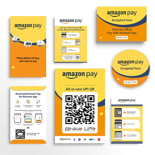QR Kit for Amazon Pay Merchants - table top display QR : Amazon.in: Electronics