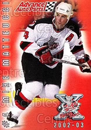 Amazon.com: (CI) Mike Matteucci Hockey Card 2002-03 Albany River Rats ...