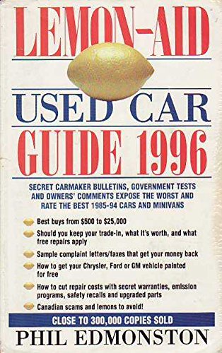 Lemon-Aid Used Car Guide 1996: Edmonston, Phil: 9780773757509: Amazon ...