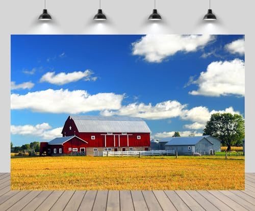 Amazon.com : chnywork 7x5ft Countryside Autumn Farm Field Photography ...