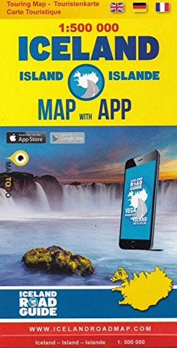 Iceland Touring Map 1:500K (Iceland Road Guide) (English, French and ...