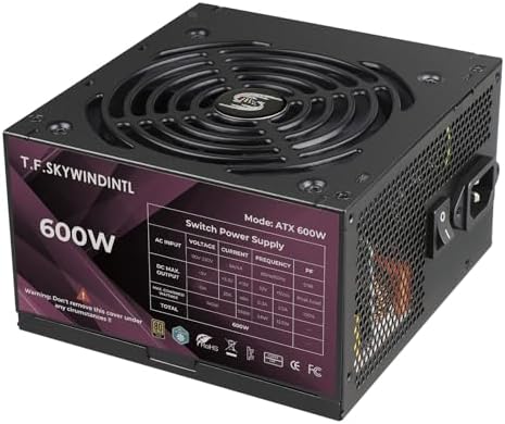 Amazon.com: 600W Power Supply,80+ Gold Standard ATX Form Factor PSU 12V ...