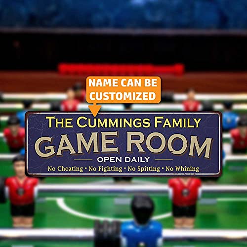 Personalized Game Room Sign Vintage Wall Signs Gameroom Ideas ...