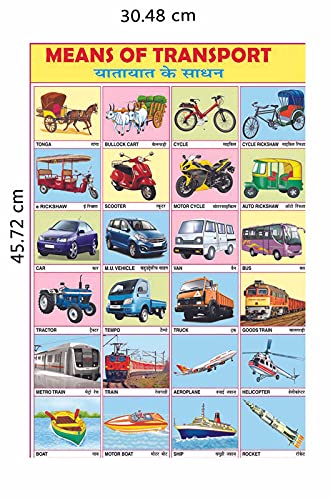 Buy Yellow Alley Educational Poster for Kids|Means of Transport Wall ...