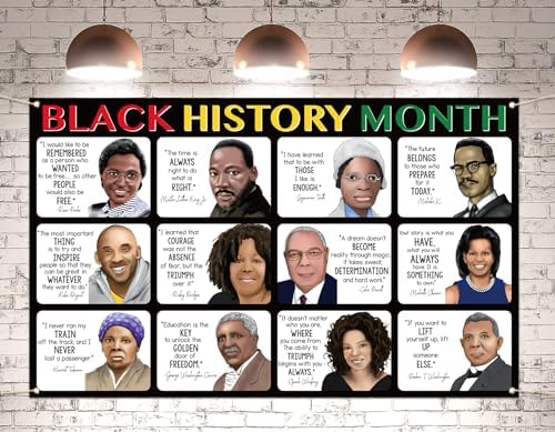 Amazon.com: Black History Month Photo Booth Backdrop African American ...
