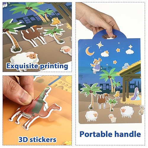Snapklik.com : Christmas Nativity 3D Puffy Sticker Activity Book Set ...