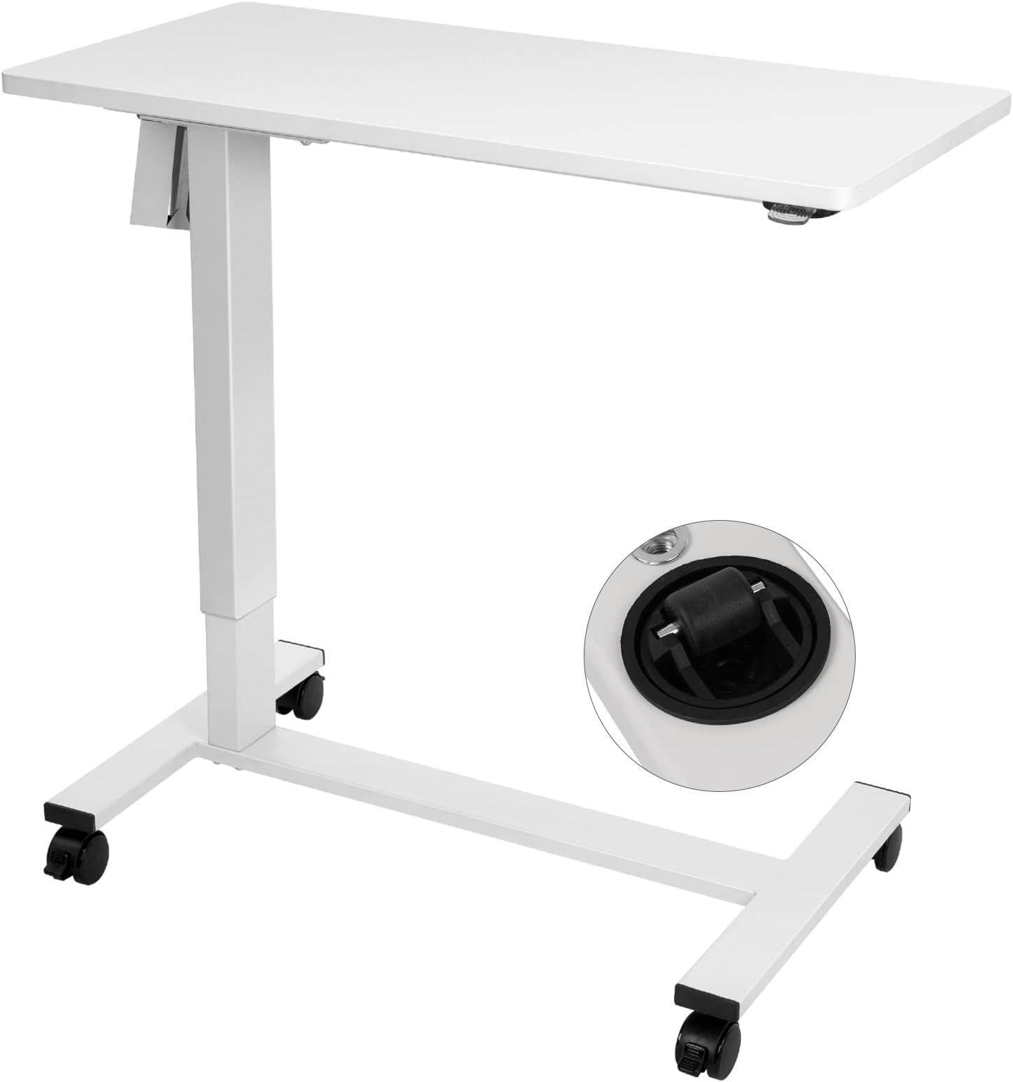 Amazon.com: Usumairu Overbed Table,Hospital Bed Table,Pneumatic Mobile ...