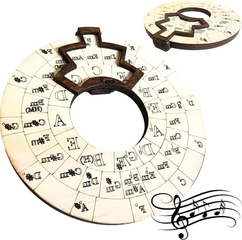 Circle of Fifths Chord Wheel, Wooden Melody Tool,Circle Wooden Wheel ...