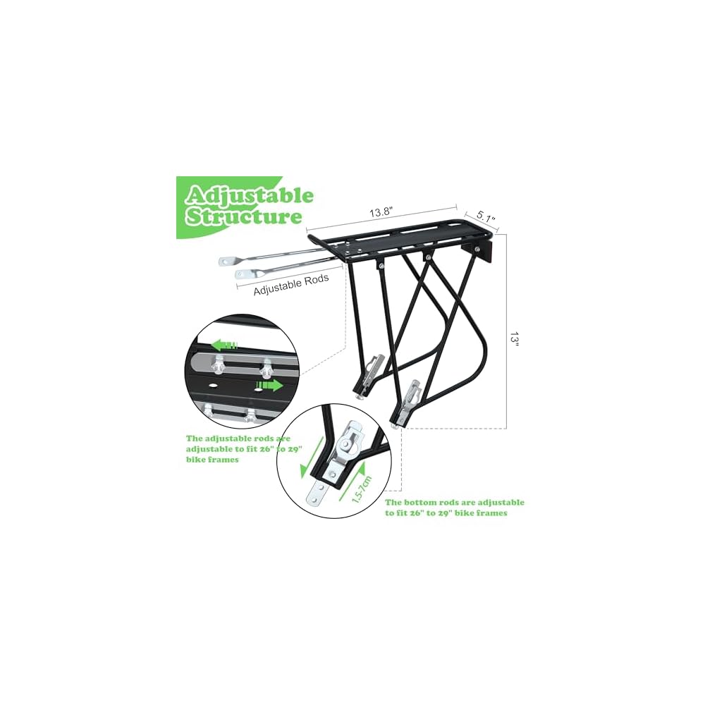 Universal Adjustable Bike Cargo Rack with Bungee Net Nepal | Ubuy