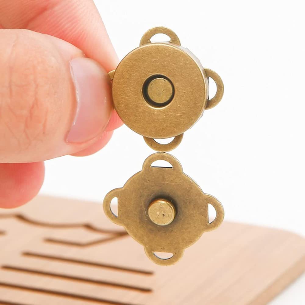 Snapklik.com : 12 Sets Magnetic Snaps Buttons Sew In Magnetic Plum Bag ...